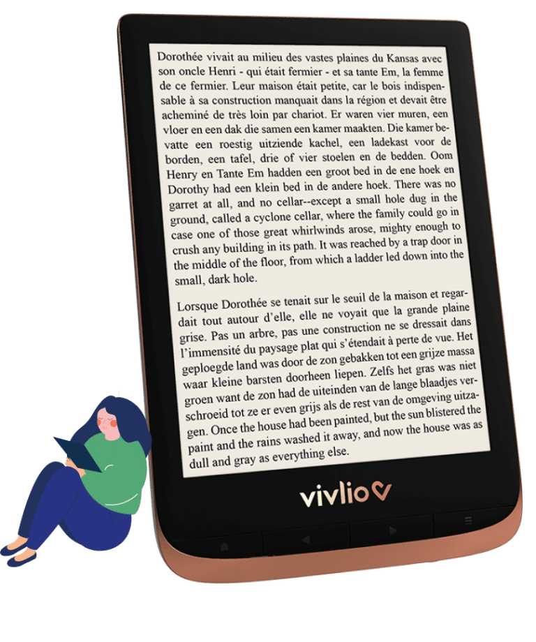 Liseuses de la marque française Vivlio- Vivlio